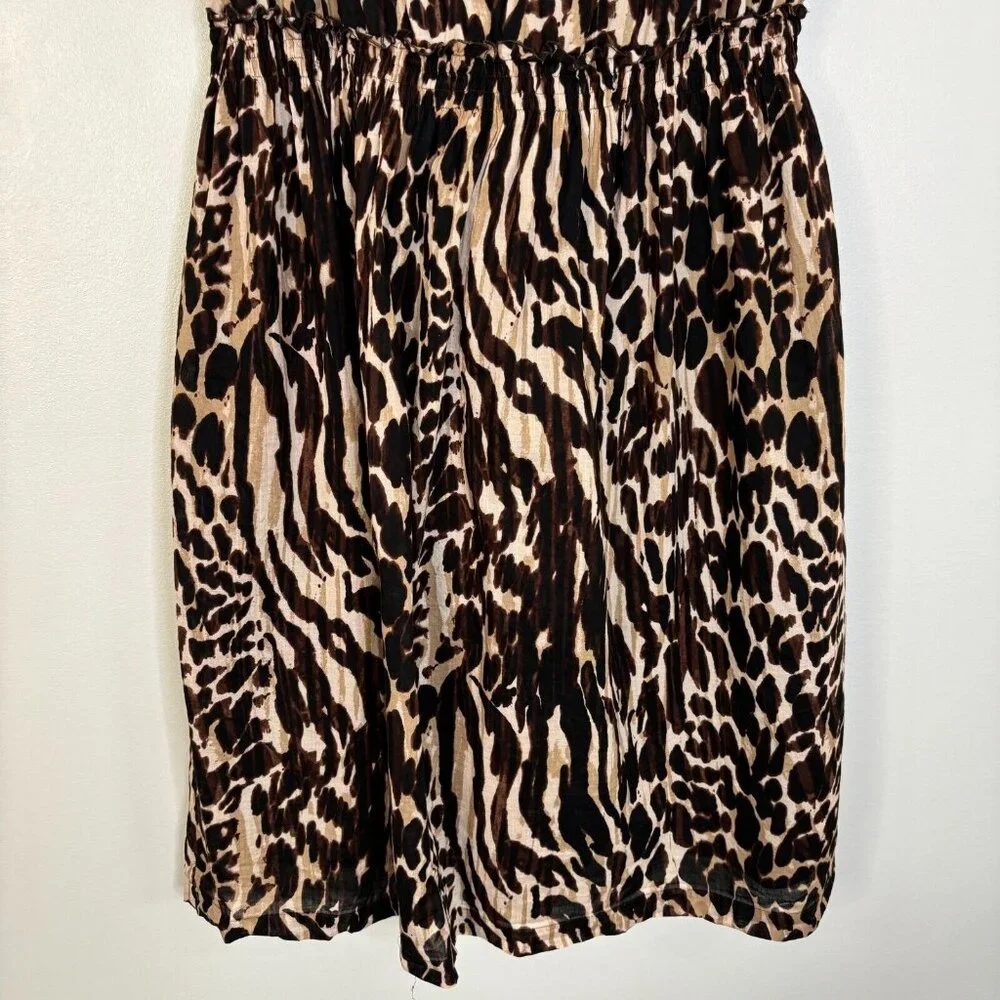 Charter Club | Dresses | Charter Club Midi Dress 4 Brown Animal Print ...